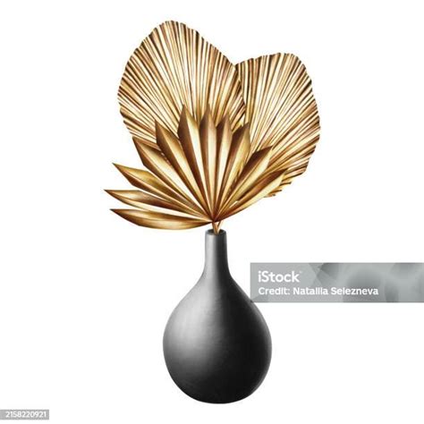 검은 골동품 세라믹 꽃병 말린 가지 팜파스 잔디 수채화 손으로 그린 진흙 냄비는 투명한 배경에 고립되어 있습니다 미니멀리즘 인테리어 일러스트레이션입니다 디자이너 초대장 장식