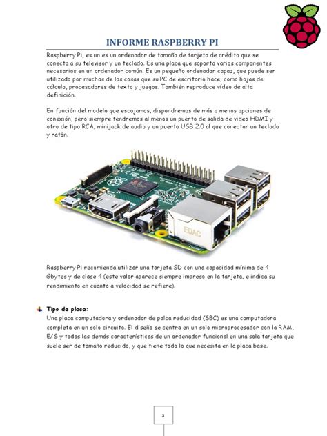 Informe Raspberry Pi Pdf Raspberry Pi Windows 10