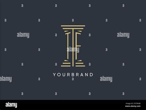 TF Initial Monogram With Pillar Shape Logo Design Inspiration Stock Vector Image Art Alamy