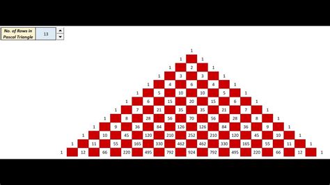 Pascal Triangle Function In Excel Youtube