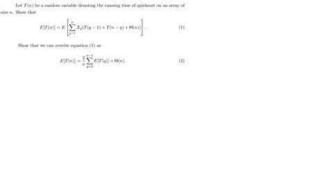 Solved Let Tn Be A Random Variable Denoting The Running