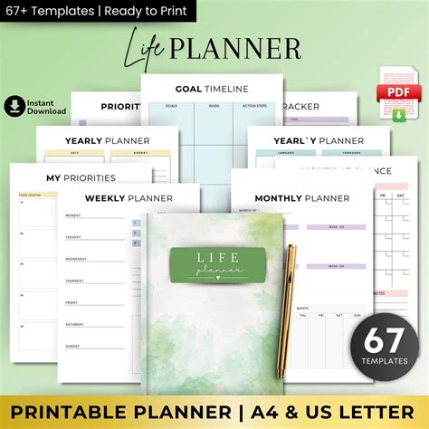 Digital Life Planner Life Planner Bundle 2024 Daily Weekly Planner