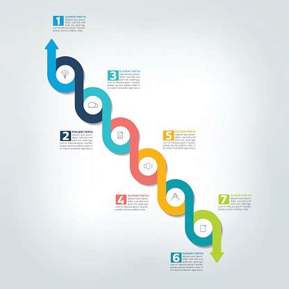 Infographic Timeline Report Template Chart Scheme Vector Stock