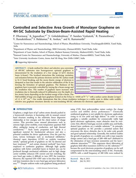 Pdf Controlled And Selective Area Growth Of Monolayer Graphene On 4h