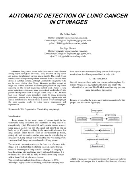 pdf automation detection of lung cancer using ct scan