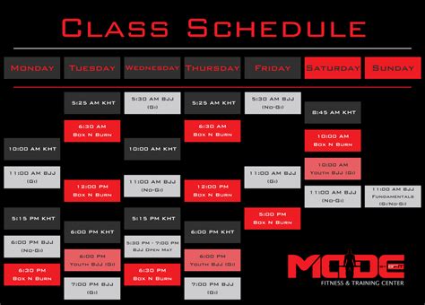 Class Schedule MADE Louisville MADE Fitness And Training Center