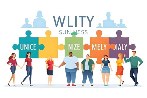 Flat Plus Size Model Puzzle Border Frame With Unity Text Concept As A Border Frame Design