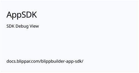 Sdk Debug View Appsdk