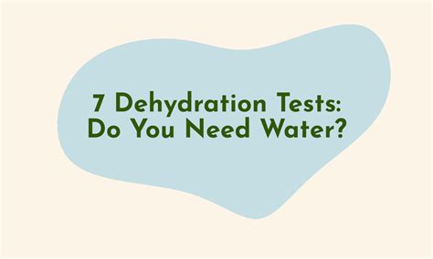 What Lab Tests Determine Dehydration At Jerry Fagan Blog