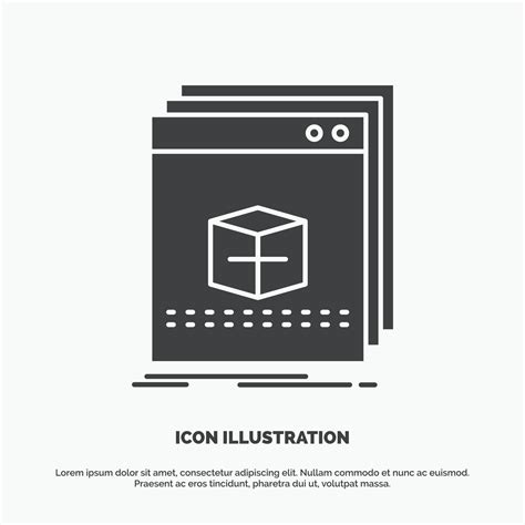 Software App Application File Program Icon Glyph Vector Gray Symbol For Ui And Ux Website