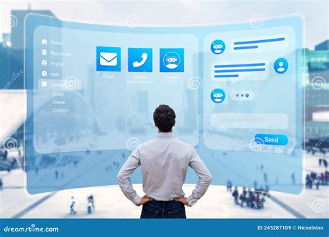 Chatbot Conversation Person Using Online Customer Service With Chat Bot To Get Support Stock