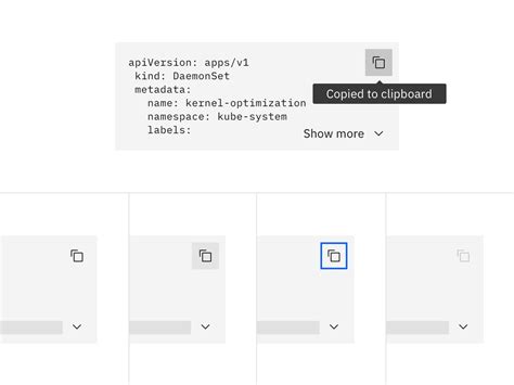 Code Snippet Carbon Design System