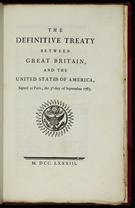 War Of Independence Peace Treaty · American History Documents · The