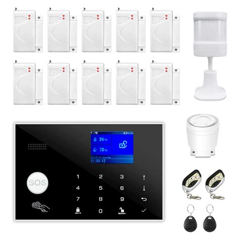 Wifi And Gsm 17 Piece Kit Wireless Home Security Alarm System Door Window Sensor Entry Sensors