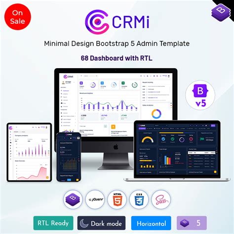 crm dashboard design bootstrap 5 admin template