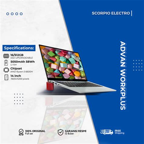 Promo Laptop Advan Workplus Gb Garansi Resmi Cicil X Jakarta Pusat Scorpio