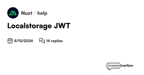 Localstorage Jwt Nuxt
