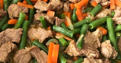 Тушеная телятина с морковью и стручковой фасолью - пошаговый рецепт с ...