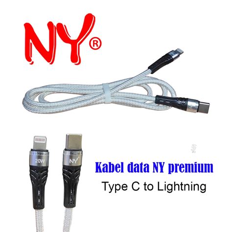 Jual KABEL DATA NY PREMIUM TYPE C LIGHTNING WHITE Shopee Indonesia