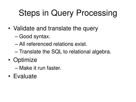 PPT Query Processing PowerPoint Presentation Free Download ID