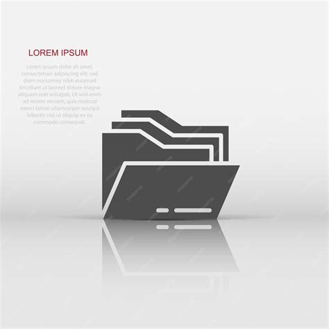 premium vector file folder icon in flat style documents archive