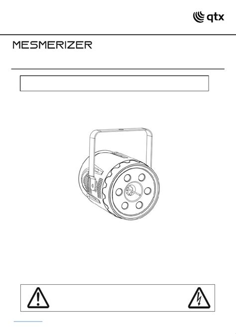 User Manual Qtx Mesmerizer English 8 Pages