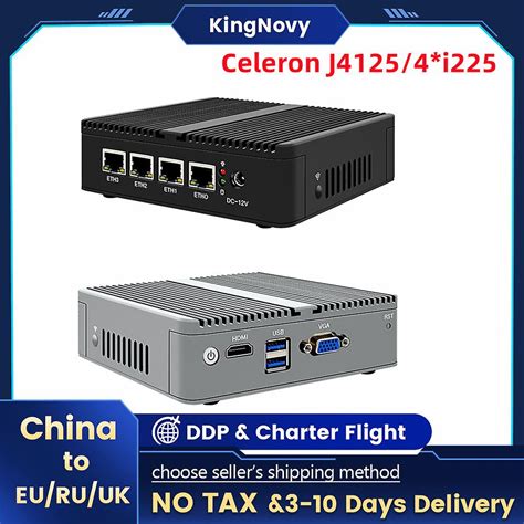 Nuc Pfsense Celeron J4125 Router Mini Pc Fanless 25g 4 Intel I226 V 2