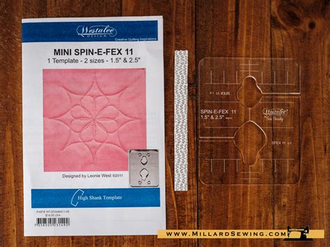 Quilting Template Spin E Fex 11 Mini By Westalee Design Millard