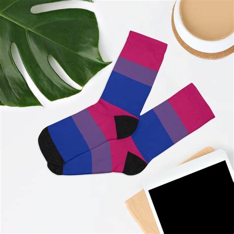 Bisexual Pride Flag Socks Bi Pride Socks Lgbt Accessories Etsy