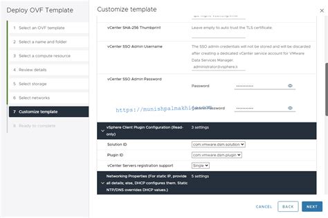 vmware data services manager installation and vsphere client plugin