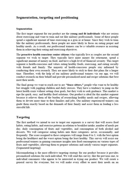 segmentation pdf financial markets market economics