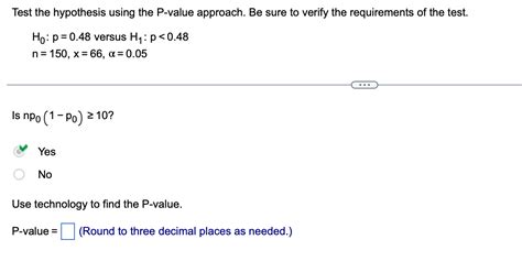 solved test the hypothesis using the p value approach be