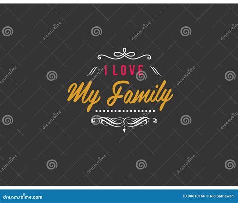 Ich Liebe Meine Familie Stock Abbildung Illustration Von Muttergesellschaft