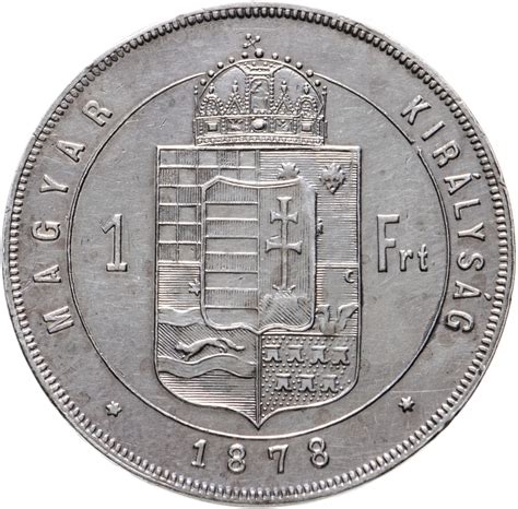 Монета Венгрия 1 форинт (forint) 1878 стоимостью 3136 руб.