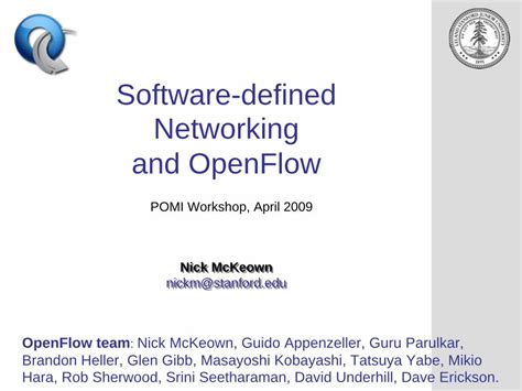 Pdf Software Defined Networking And Openflow Mckeownsoftware