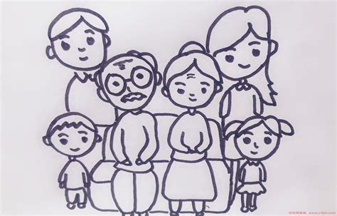 一家六口全家福半身简笔画简单笔画（汇总11张） 简笔画图片大全