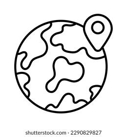 Globe Map Pin Showing Concept Vector Stock Vector Royalty Free Shutterstock