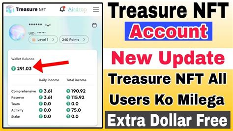 Good News For All Treasure NFT Users Dollar Free In Your Wallet Treasure NFT New Update