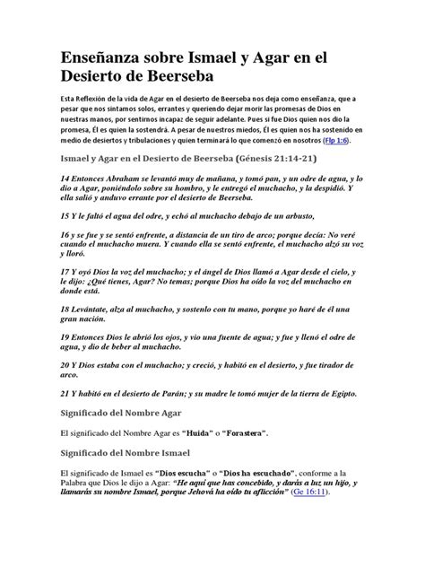 Agar E Ismael Lecciones Del Desierto Pdf Ismael Biblia