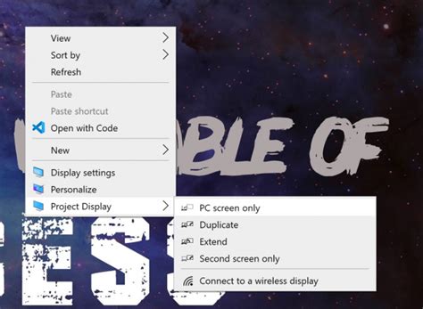 Add Project Display Option To Desktop Context Menu In Windows 11
