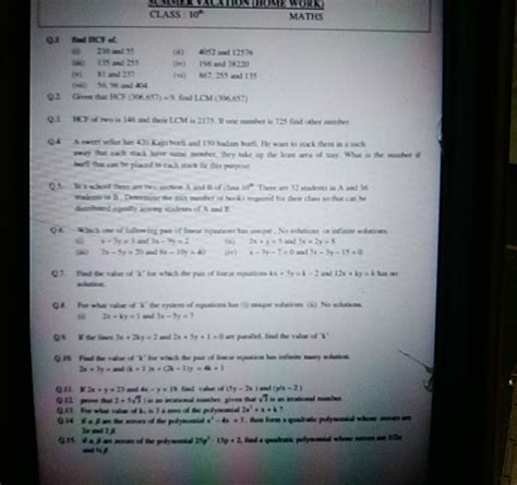 Reformatted Questions Hcf Problems I Find The Hcf Of 230 And 55