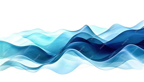 premium ai image a simple blue wave illustration of a design in the
