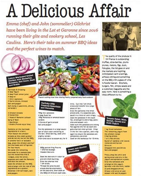 Magazine Article On Cooking