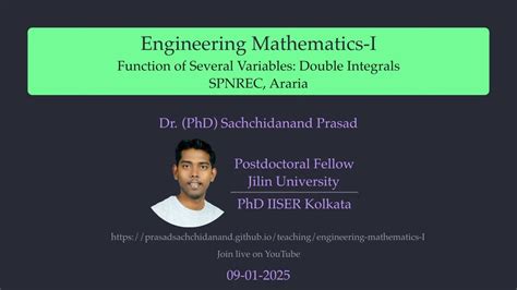 Engineering Mathematics I Function Of Several Variables Double