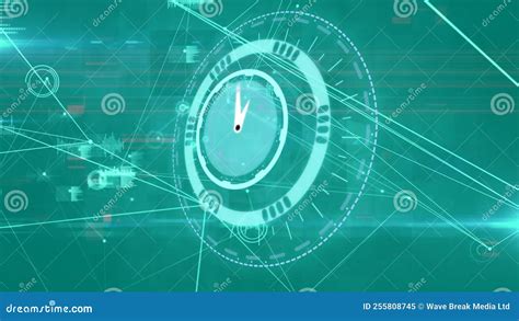Animation Of Dots Connected With Lines Digits In Circle Graphs Glare