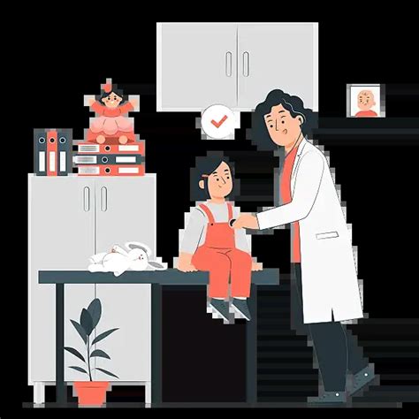 儿科医生插画 花瓣网