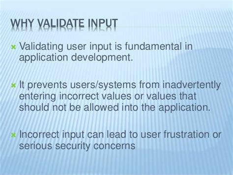 Input Validation