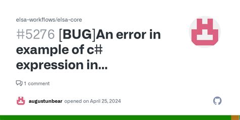 Bug An Error In Example Of C Expression In Documentation · Issue