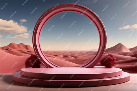 premium photo geometric shape form rendering in minimal scene