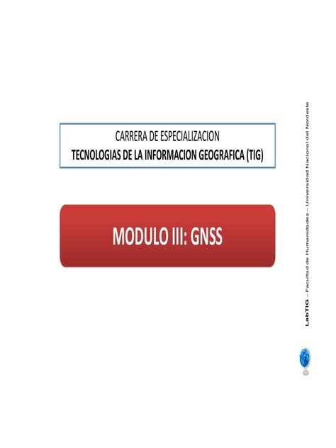 Etig Seminario Nivelación Iii Gnss Pdf Sistema De Posicionamiento